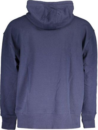 Tommy Hilfiger Logo-Embroidered Cotton Hoodie - Blue