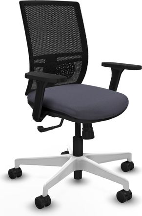 Piqueras y Crespo Sessel f&uuml;r Home Office Amboss mit 3D-Armen, h&ouml;henverstellbare Lendenwirbelst&uuml;tze, ausgestattet mit Sincro 4 Positionen und Schneideschaum, Schwarz/Dun