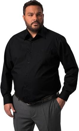 Men Plus Hommes Grandes Tailles Chemise de Ville Men+, mati&egrave;re Easycare, col Ajustable et Coupe Comfort Fit - Jusquau 8 XL Noir 6XL 830757100-6XL