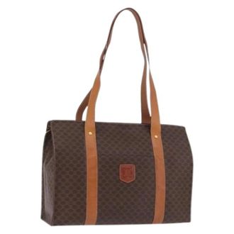 Celine Pre-owned Vintage Macadam Canvas Shoulder Bag - Femme - Pre-owned - Brun - Taille: ONE Size