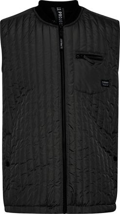 11 Project PRArne Herren Weste Steppweste Outdoor Weste leicht gefüttert mit RIPP-Kragen Regular Fit, Größe:L, Farbe:Black (194007)