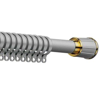 Generic Gardinenstange Ohne Bohren Teleskopstange Duschstange Gl&auml;nzende Oberfl&auml;che Einfache Installation f&uuml;r Wohnzimmer Badezimmer und B&uuml;ros(Gray,4.1-4.90m/13