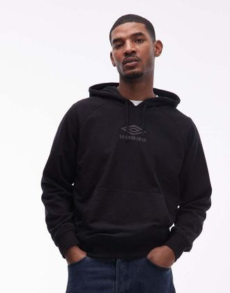 Umbro Sweat &agrave; capuche &agrave; logo embl&eacute;matique - Noir/gris