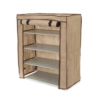 Compactor RAN6960 Oxford Schuhregal für 12 Paar Schuhe, Beige, 59 x 29 x 72 cm