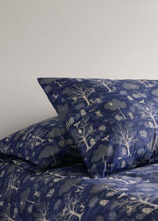 Mango Taie doreiller en imprim&eacute; fleuri 45x110 cm bleu - Home - 45x110cm - MANGO HOME