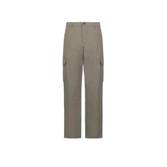 People of Shibuya Technische Hose aus Leinenmischung mit geografischen Koordinaten - - Trousers - Herren - Gr&uuml;n - S