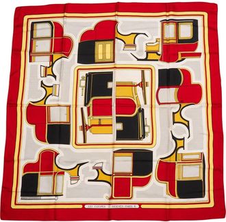 Herm&egrave;s T&uuml;cher & Schals - Hermes Classic LES COUPeS Silk Carre 90 Scarf Tu - Gr. unisize - in Rot - f&uuml;r Damen