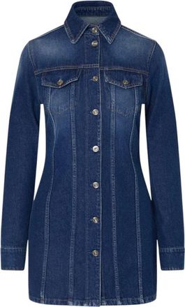 Liu Jo Robe Chemise Courte en Denim - Femme - Robes - Bleu - Taille: 40 FR