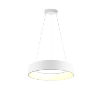 Luce-Ambiente-Design Noah LED Suspension in White Aluminum 60w with CCT Function 60 cm