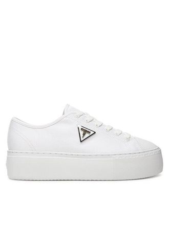 Guess Sneakers aus Stoff FLJJZ3 FAB12 Wei&szlig;