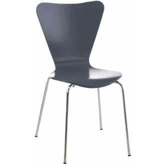 Clp Chaise &agrave; manger empilable en bois et cadre en m&eacute;tal chaise &eacute;l&eacute;gante diverses couleurs Couleur : Gris