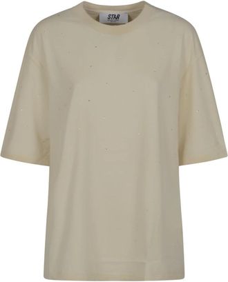 Golden Goose Homme, Tops, Beige, Taille: 2XS Star T-shirt