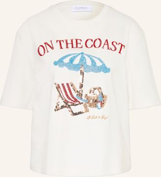 Rich & Royal T-Shirt Mit Schmuckperlen weiss