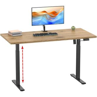 ebuy24 Ebuy24 - Schreibtisch h&ouml;henverstellbar Lona 110x80
