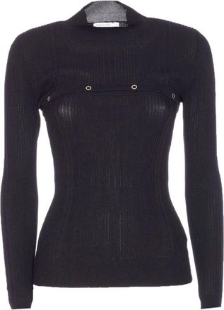 Patrizia Pepe Femme, Pulls, Noir, Taille: 38 FR Ribbed Turtleneck