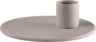 Blomus Kerzenhalter Nona | Kerzenständer aus Keramik | Farbe Bark | Moderner Deko Kerzenhalter für Stabkerzen | Minimalistisches Design