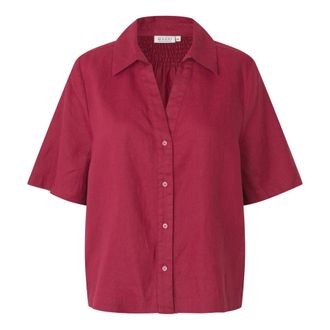 Masai Femme, Blouses et Chemises, Rouge, Taille: 44 FR Short Sleeve Shirt