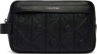 Calvin Klein Kosmetiktasche Xl Emblem Aop Embo?Ss Dopp Kit LV04D1179G Schwarz