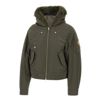 Moose Knuckles Femme, Vestes, Vert, Taille: 38 FR Veste bombardier Gold Series Logan &agrave; garniture en peau de mouton retourn&eacute;e