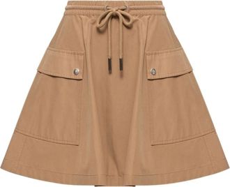 Moncler Baumwollmischung A-Linien-Minirock - - Skirts - Damen - Beige - XS