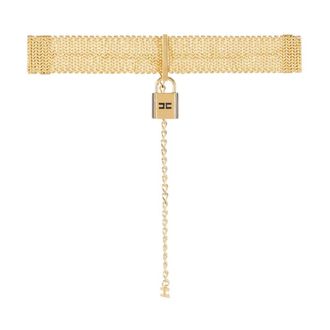 Elisabetta Franchi Choker mit Schmuck-Vorh&auml;ngeschloss - - Accessories - Damen - Gelb - ONE SIZE