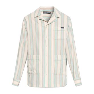 Dolce & Gabbana Homme, Chemises, Beige, Taille: XL Chemise &agrave; Rayures