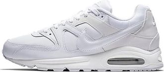 Nike Nike Air Max Command Baskets en Cuir pour Homme, Blanc m&eacute;tallis&eacute; argent&eacute; Blanc, 43 EU