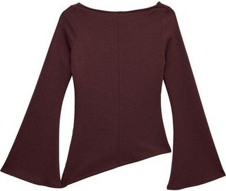 Koton Langarmshirt Koton Baumwolle Asymmetrisches Langarmshirt