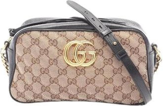 Gucci Sac bandouli&egrave;re GG Marmont Pre-owned - Femme - Pre-owned - Beige - Taille: ONE Size