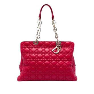 Dior Sac cabas Pre-owned Cannage - Femme - Pre-owned - Rouge - Taille: ONE Size