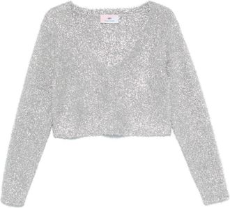Chiara Ferragni Pullover aus Lurex - Grau