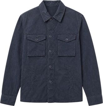 Hartford Homme, Vestes, Bleu, Taille: S Jonah Buttoned Patch-Pocket Jacket