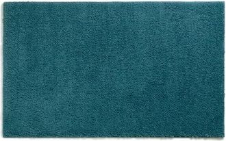 KELA Badematte rutschfest 60 x 100 x 1,5 cm Maja, Badezimmerteppich Petrol, waschbar, recyceltes Polyester, Flauschiger Badvorleger