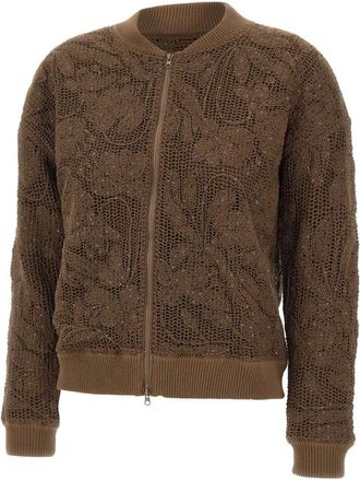 KANGRA Femme, Pulls, Brun, Taille: 36 FR Bomber Jacket