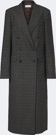 Dries Van Noten Manteau en laine &agrave; carreaux