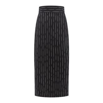 Alexander McQueen Schwarzer Wollrock mit hoher Taille - - Skirts - Damen - Schwarzk - S