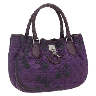 Dior Sac &agrave; main vintage en nylon Pre-owned - Femme - Pre-owned - Violet - Taille: ONE Size