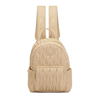 Kazar Gepolsterter beiger Getreidelederrucksack - - Bags - Damen - Beige - ONE SIZE