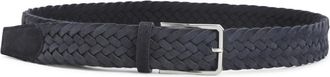 Canali Homme, Accessoires, Bleu, Taille: 90 CM Braided Suede Belt