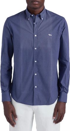 Harmont & Blaine Homme, Chemises, Bleu, Taille: 5XL Regular-fit Micro Print Shirt