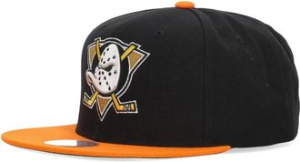 Mitchell & Ness Flat Brim Cap NHL Team 2 Tone 2.0 Snapback Anaduc - - Sport - Herren - Schwarzk - ONE SIZE