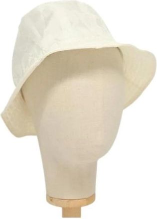 Gucci Pre-owned Toile chapeaux - Femme - Pre-owned - Blanc - Taille: ONE Size