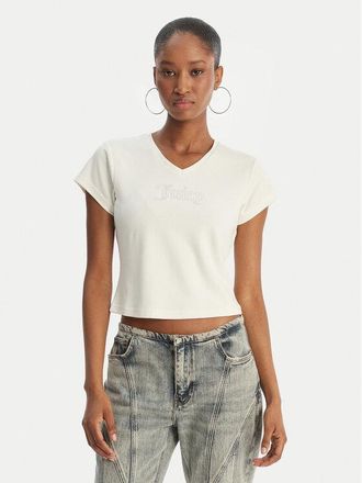Juicy Couture T-Shirt Capped JCWCT126318 &Eacute;cru Slim Fit