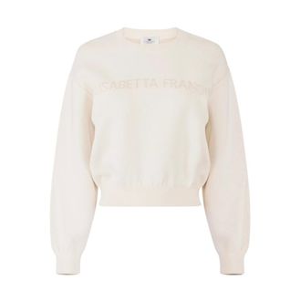 Elisabetta Franchi Damen, Sweatshirts & Hoodies, Beige, SGr&ouml;&szlig;e
