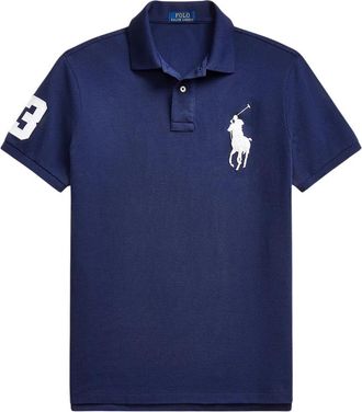 Polo Ralph Lauren Homme, Tops, Bleu, Taille: S Logo-Patch Polo