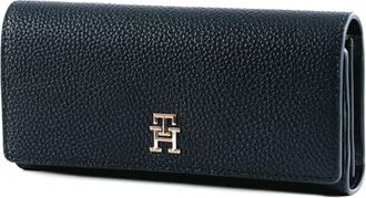 Tommy Hilfiger TH EMBLEM LRG FLAP WALLET AW0AW14651 Femme, Space Blue, Taille unique