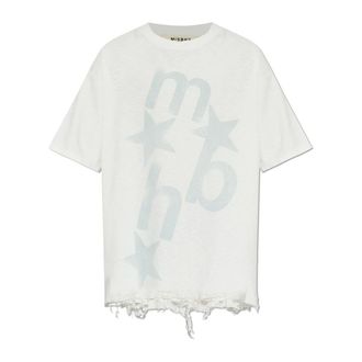 Misbhv Misbhv, Homme, Tops, Blanc, Taille: XL T-shirt effet vintage