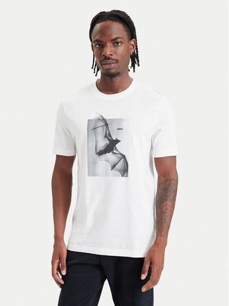 HUGO BOSS T-Shirt Te_Being 50571288 Wei&szlig; Regular Fit