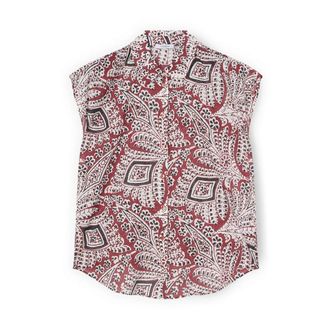 Motivi Hemd aus Baumwoll-Musselin mit Print - - Blouses & Shirts - Damen - Rot - S