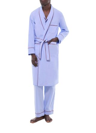 Fursac Robe de chambre en popeline de coton - Taille L - Homme